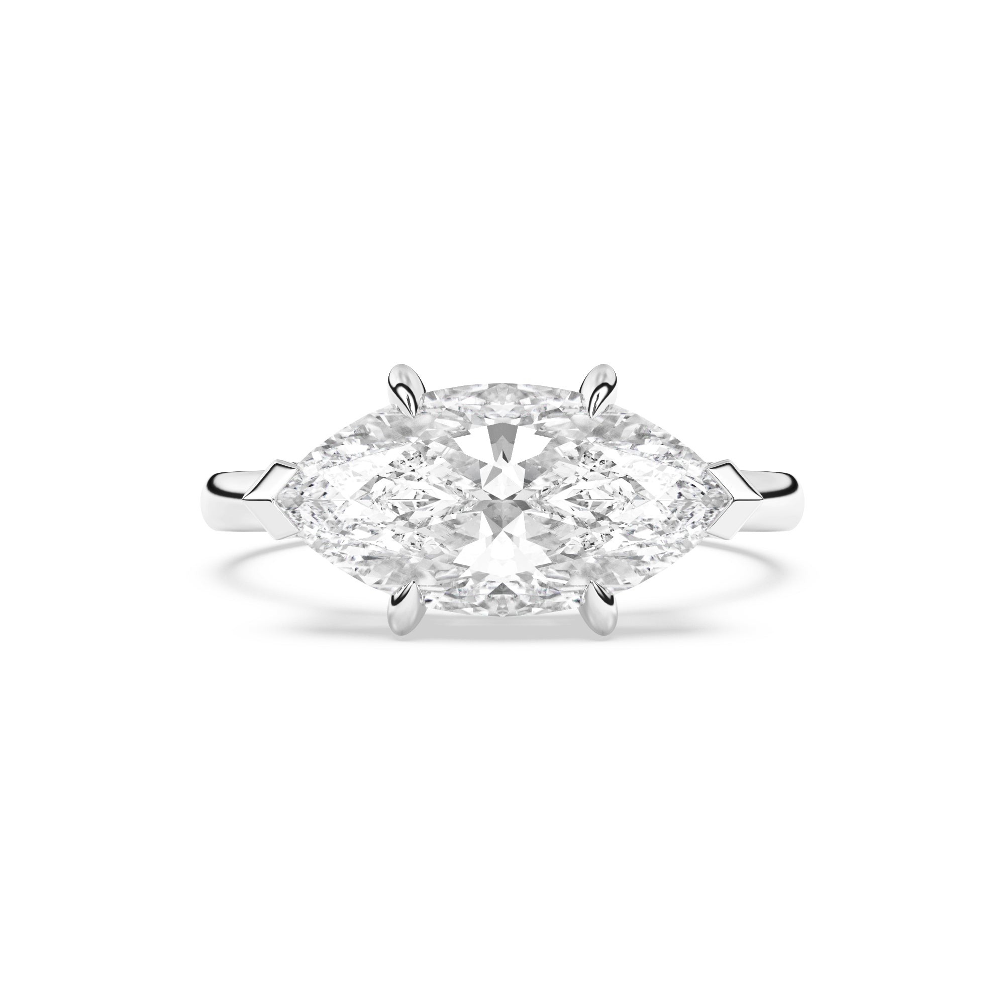 EAST WEST KIRA SILVER RING