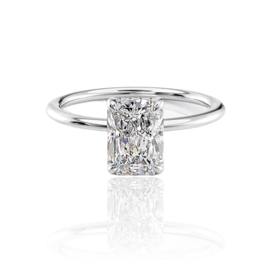 MONACO SILVER SOLITAIRE RING